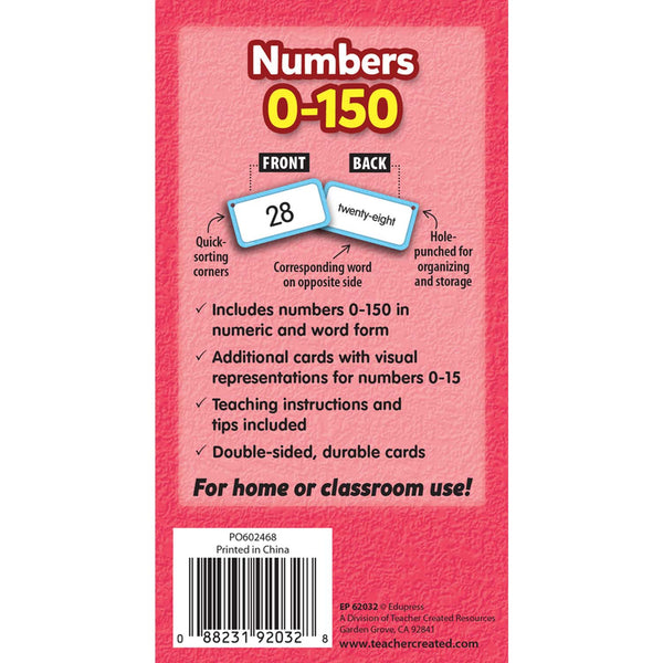 Numbers 0-150 Flash Cards - KidzSchoolSupply