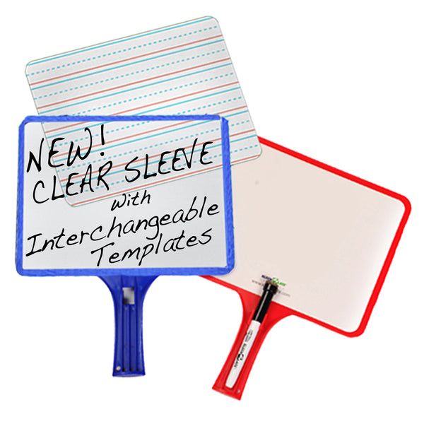 Customizable Handheld Whiteboards with Clear Dry Erase Sleeves & Marke ...