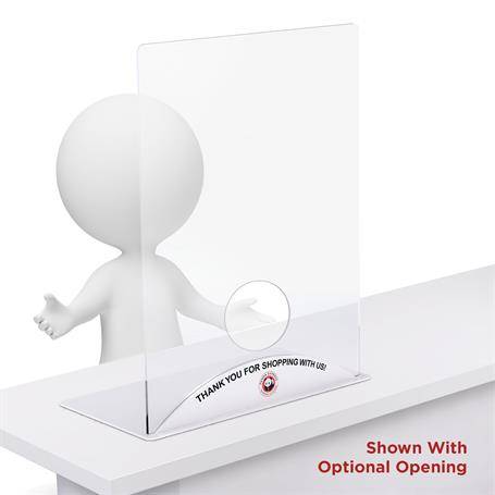 Clear Acrylic Table Top Sneeze Guard - KidzSchoolSupply