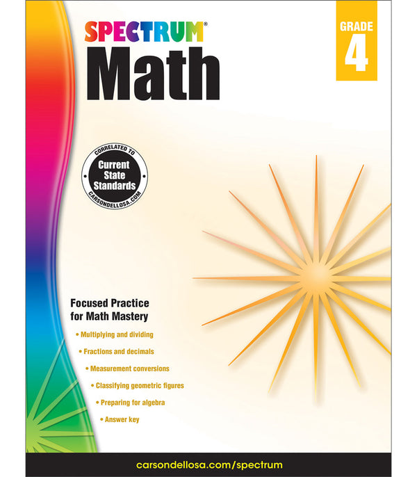 Spectrum Math Grade 4 - KidzSchoolSupply