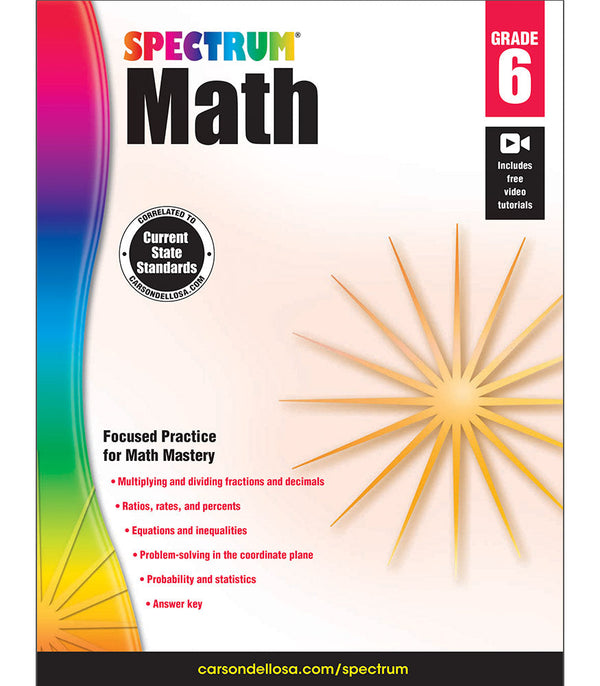 Spectrum Math Grade 6 - KidzSchoolSupply