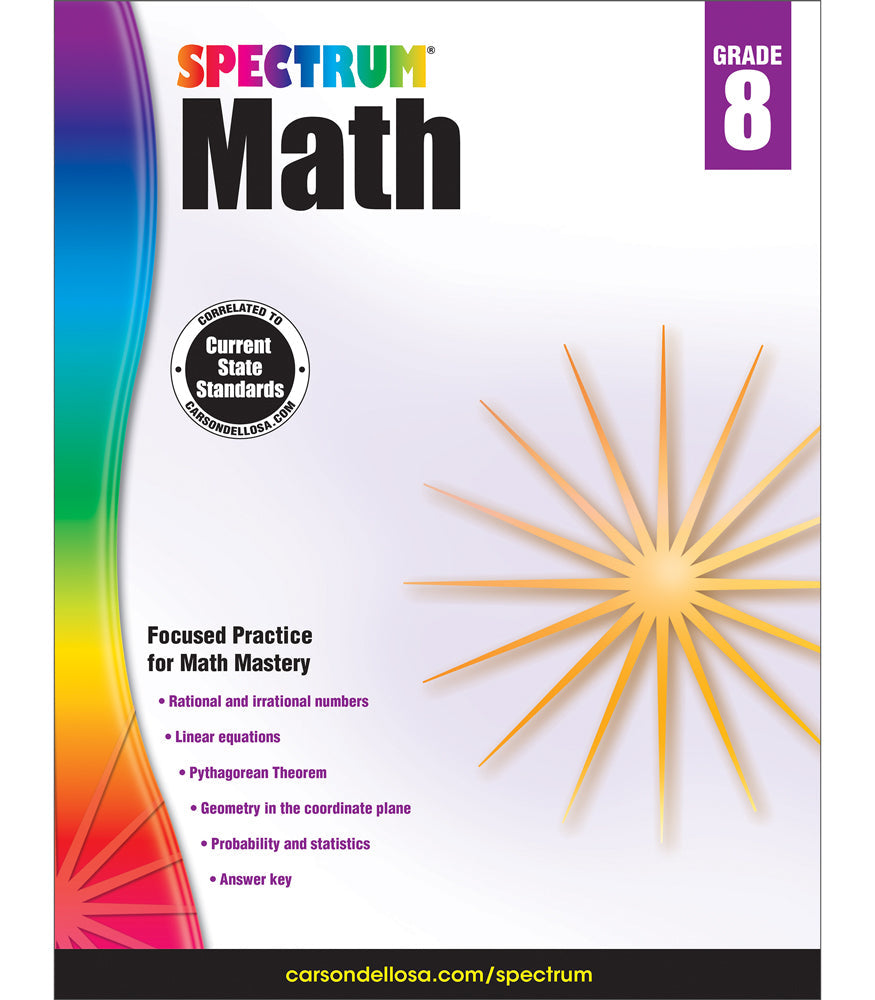 Spectrum Math Grade 8 - KidzSchoolSupply